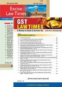 Combo | GST Law Times (Weekly) & Excise Law Times (Fortnightly) | Half ...