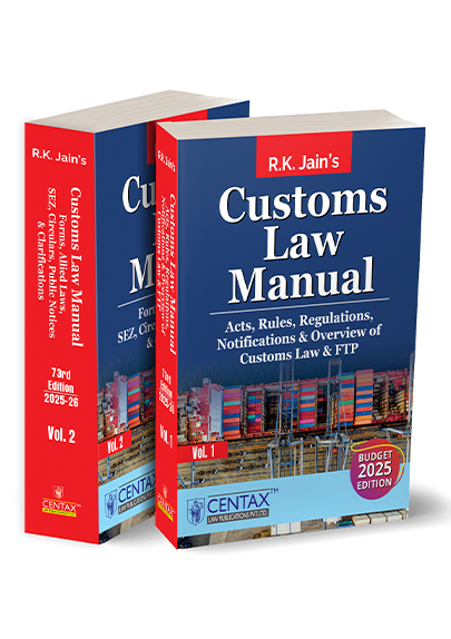 GST Law Manual by R.K. Jain | 2025-26 | CENTAX Books